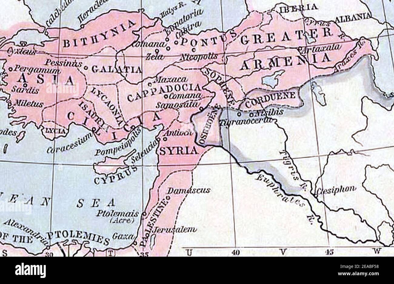 Near East ancient map Stock Photo - Alamy