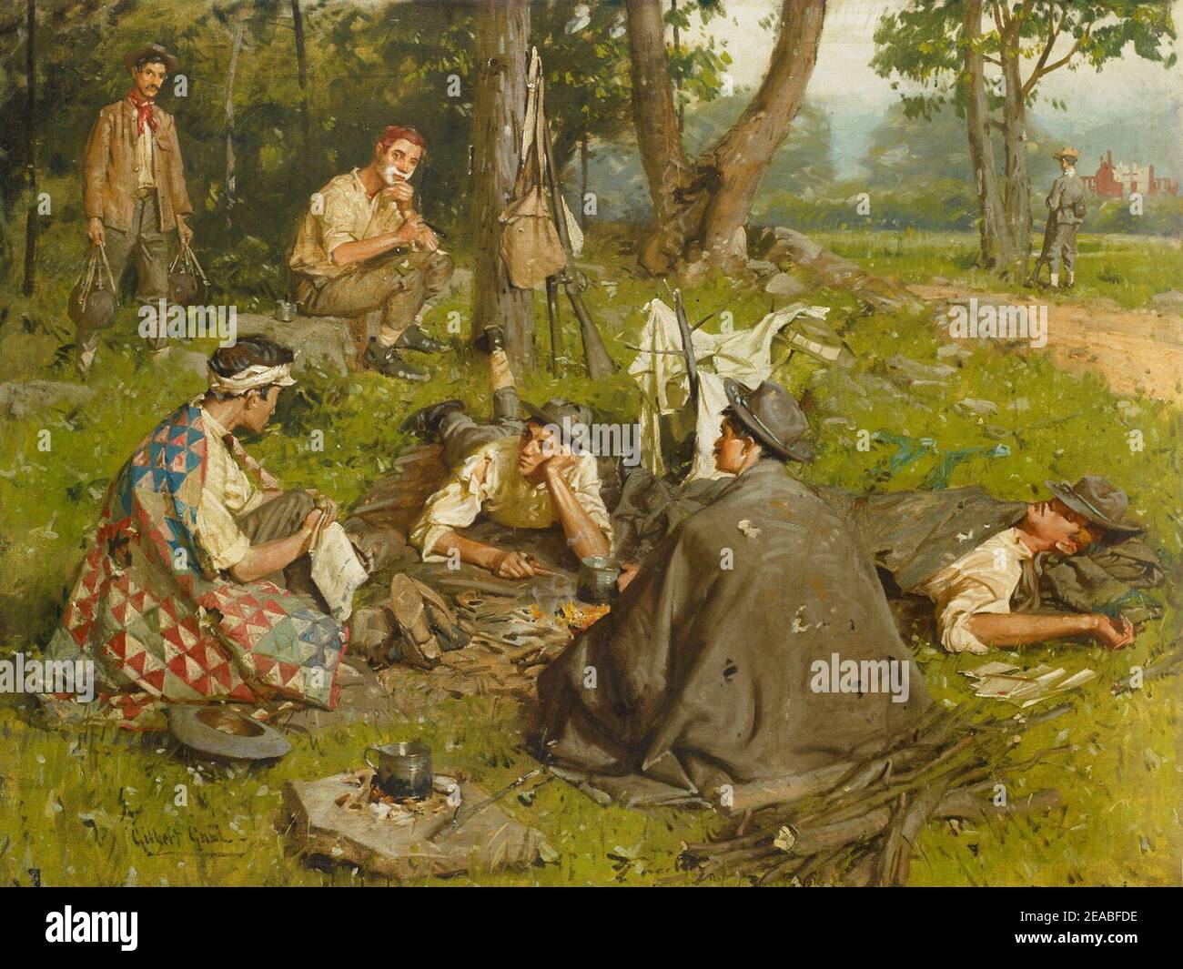 Nearing the End by William Gilbert Gaul Stock Photo - Alamy