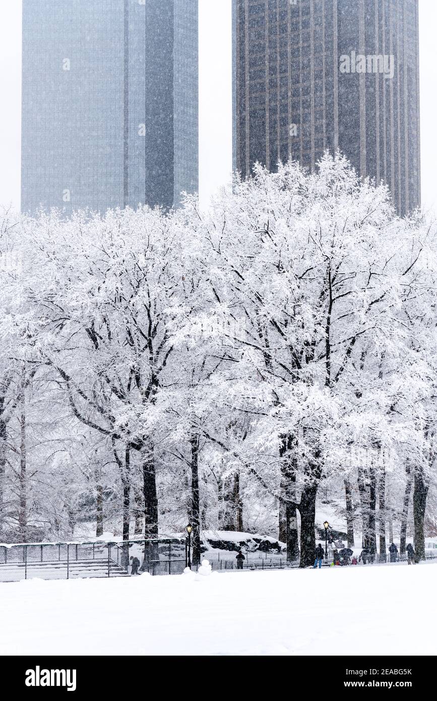 New York City Winter Skyline Wallpaper