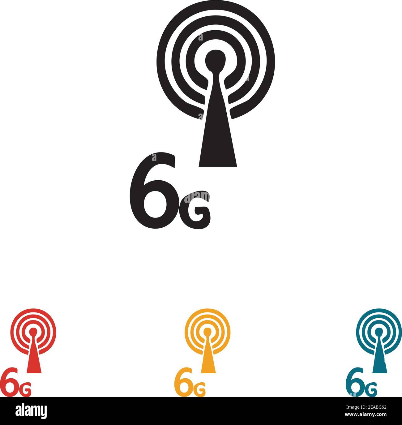 6g internet icon. icon for mobile phone or smart device.6th generation ...