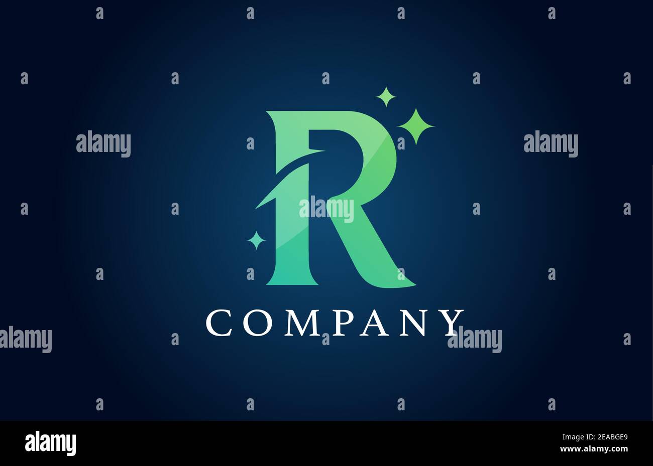 R blue green gradient alphabet letter logo for business. Creative ...