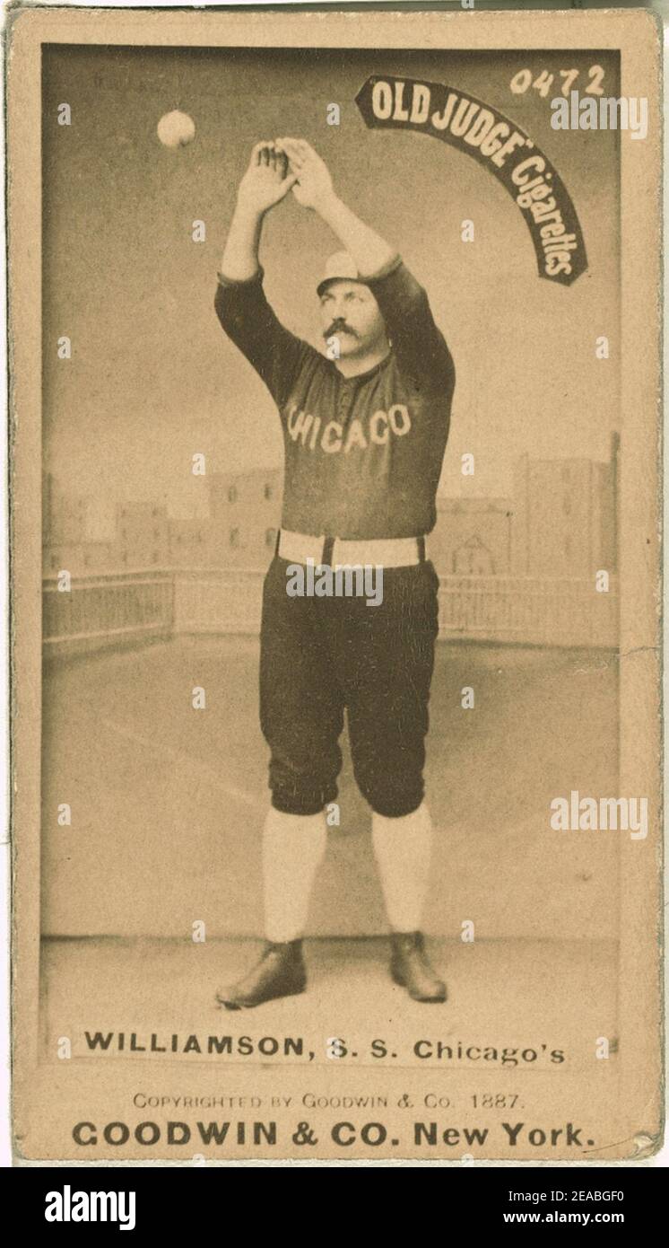 Ned Williamson, Chicago White Stockings, baseball card portrait Stock ...