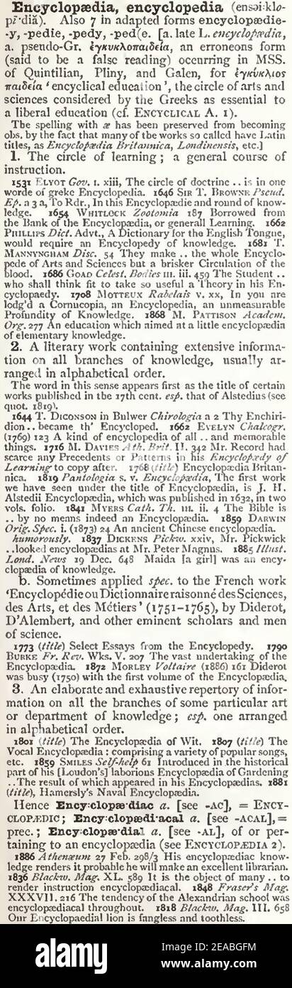 Encyclopedia entry hi-res stock photography and images - Alamy
