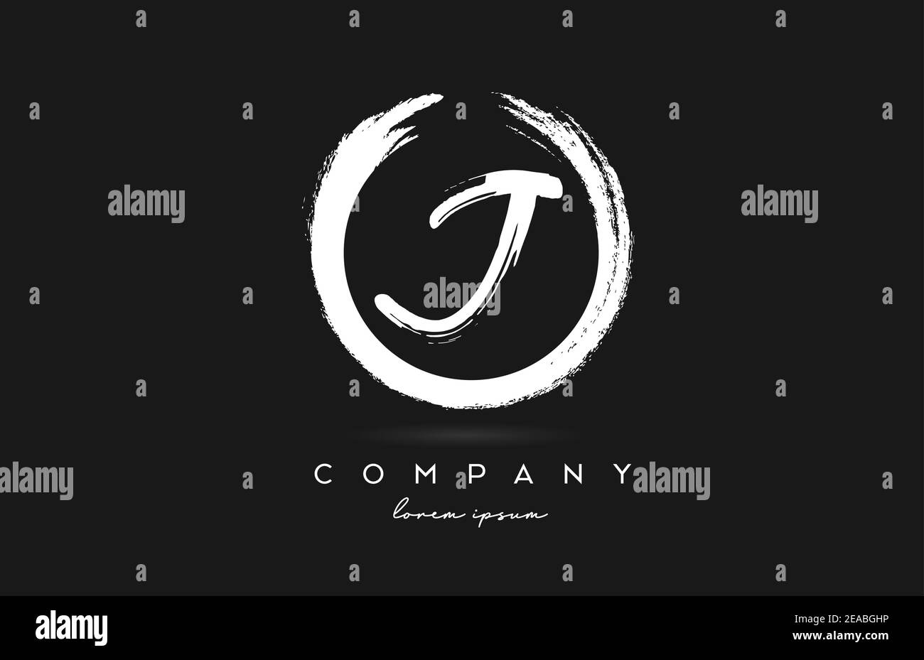 black and white J alphabet letter logo icon. Vintage grunge design for ...