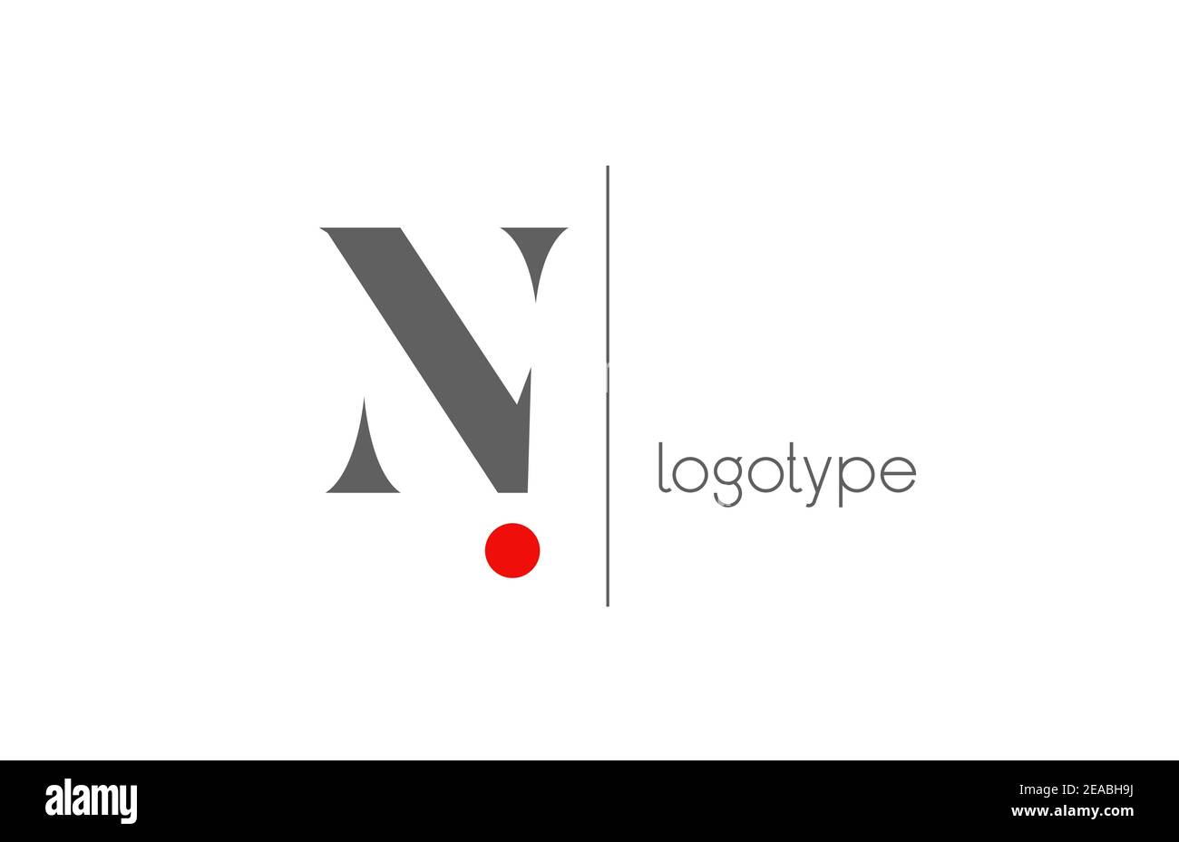 N red white grey unique alphabet letter logo for business. Creative ...
