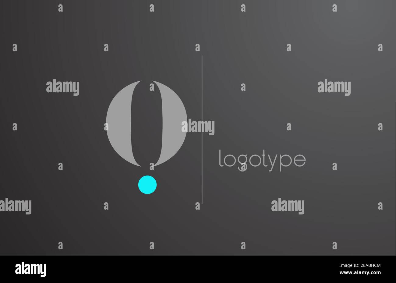 O grey alphabet letter logo for business. Unique corporate identity and ...