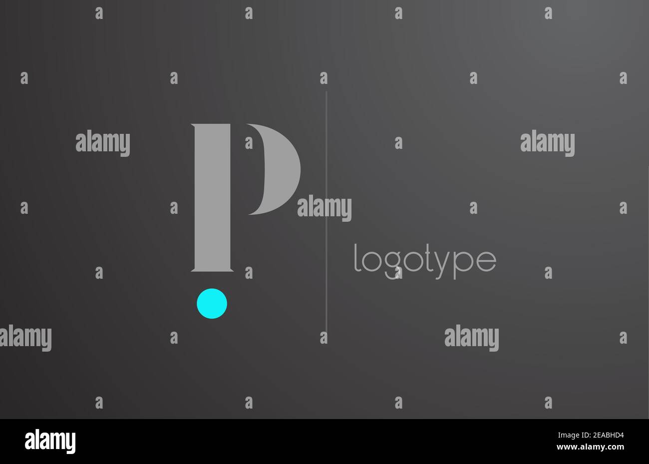 P grey alphabet letter logo for business. Unique corporate identity and ...