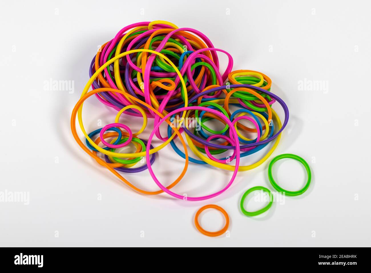 Rubber rings of different sizes and colors hi-res stock photography and ...