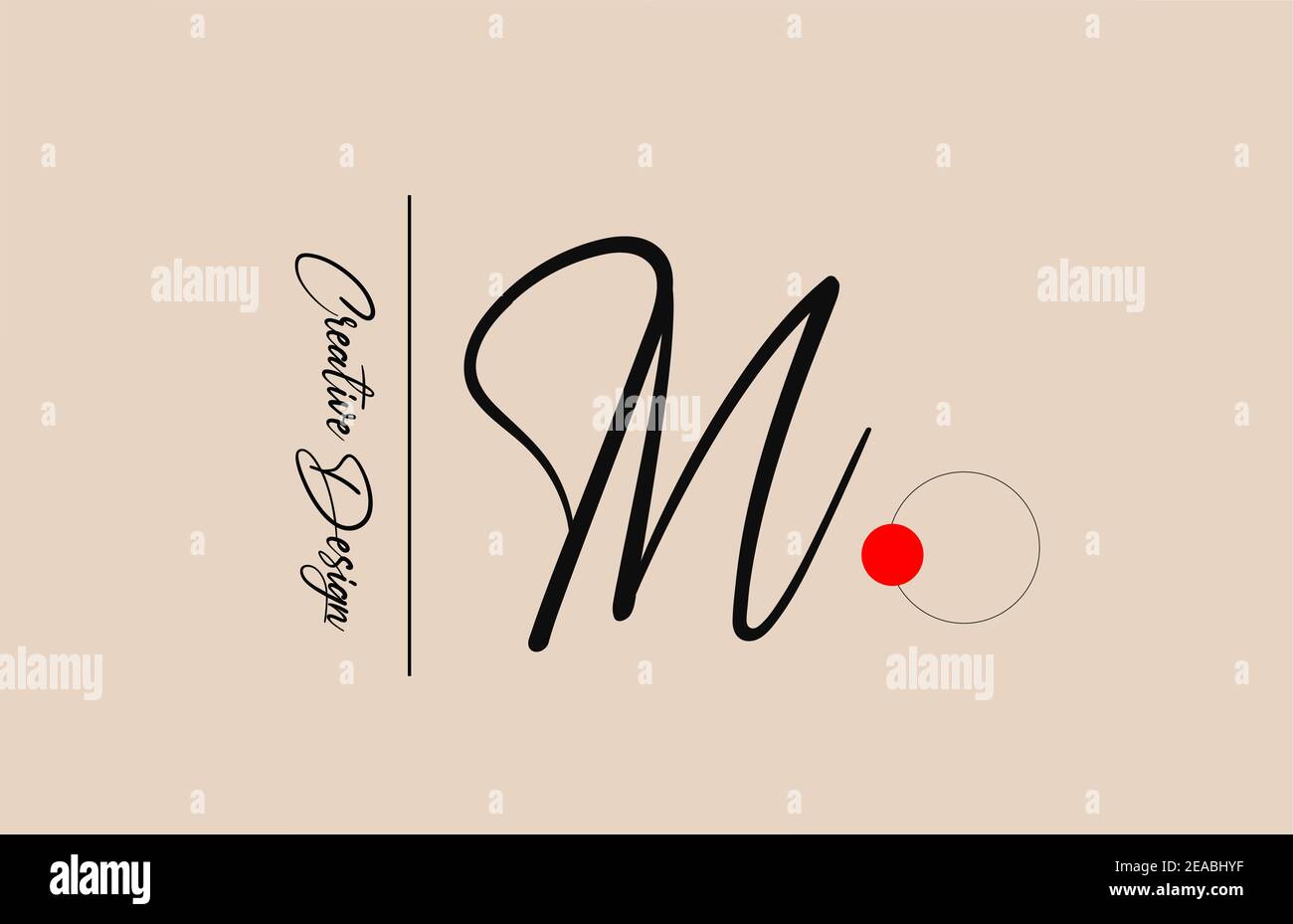 M alphabet letter logo for business. Elegant creative font for ...