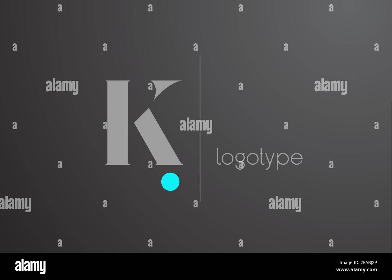 K grey alphabet letter logo for business. Unique corporate identity and ...