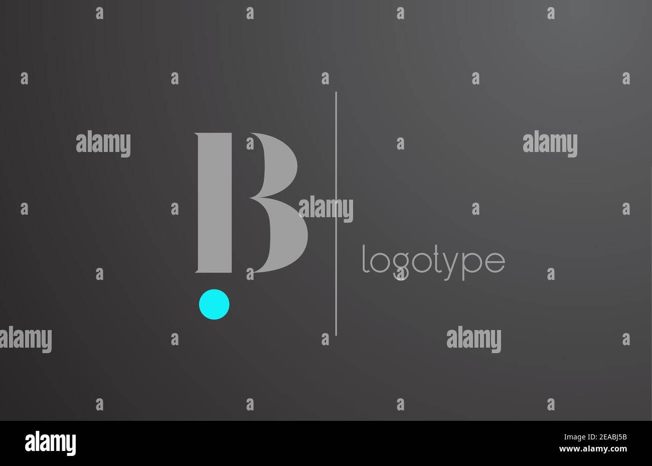 B grey alphabet letter logo for business. Unique corporate identity and ...