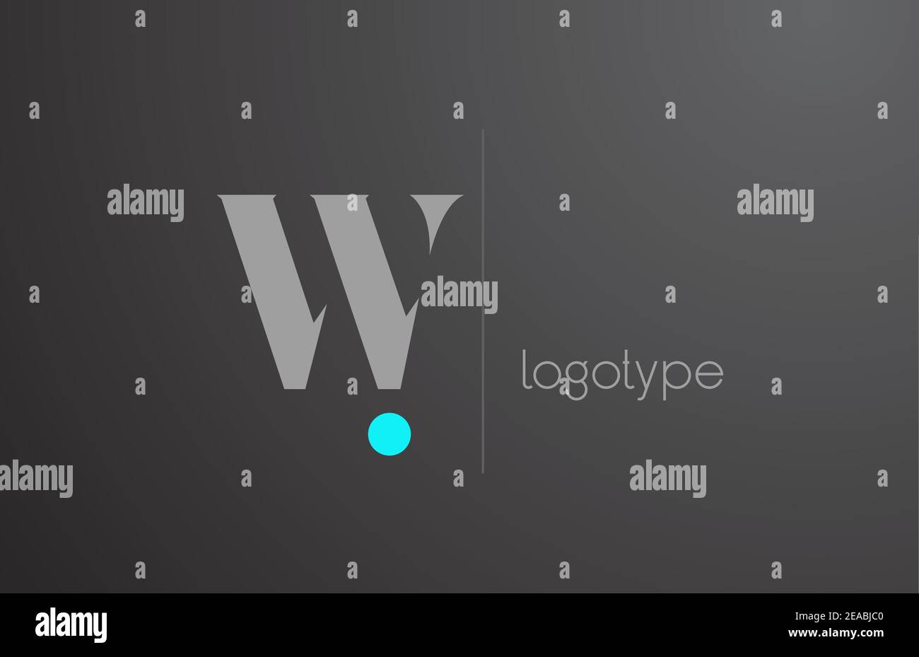 W grey alphabet letter logo for business. Unique corporate identity and ...