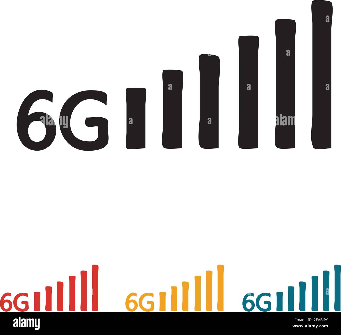 6g internet icon. icon for mobile phone or smart device.6th generation ...