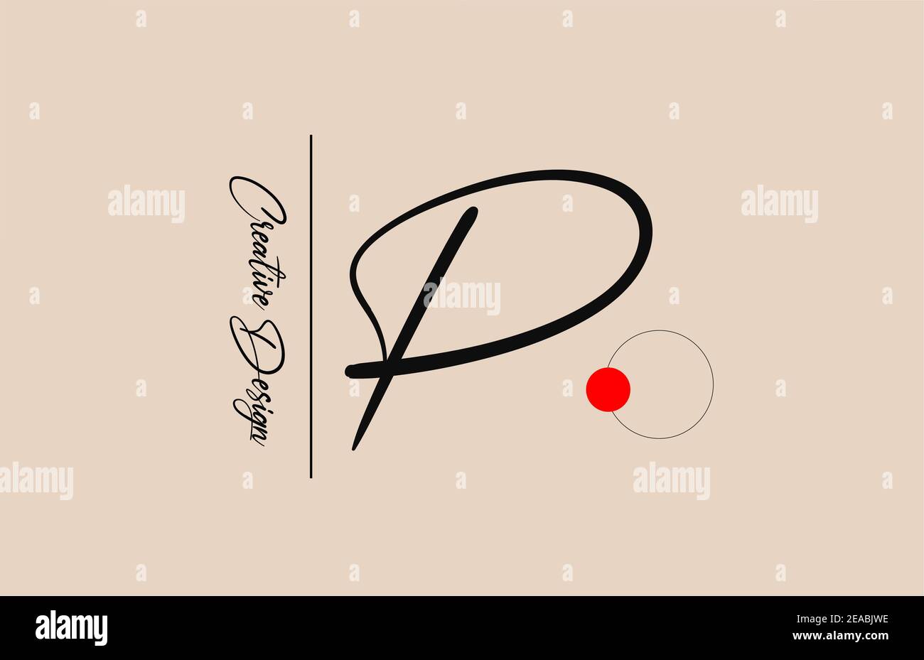 P alphabet letter logo for business. Elegant creative font for ...