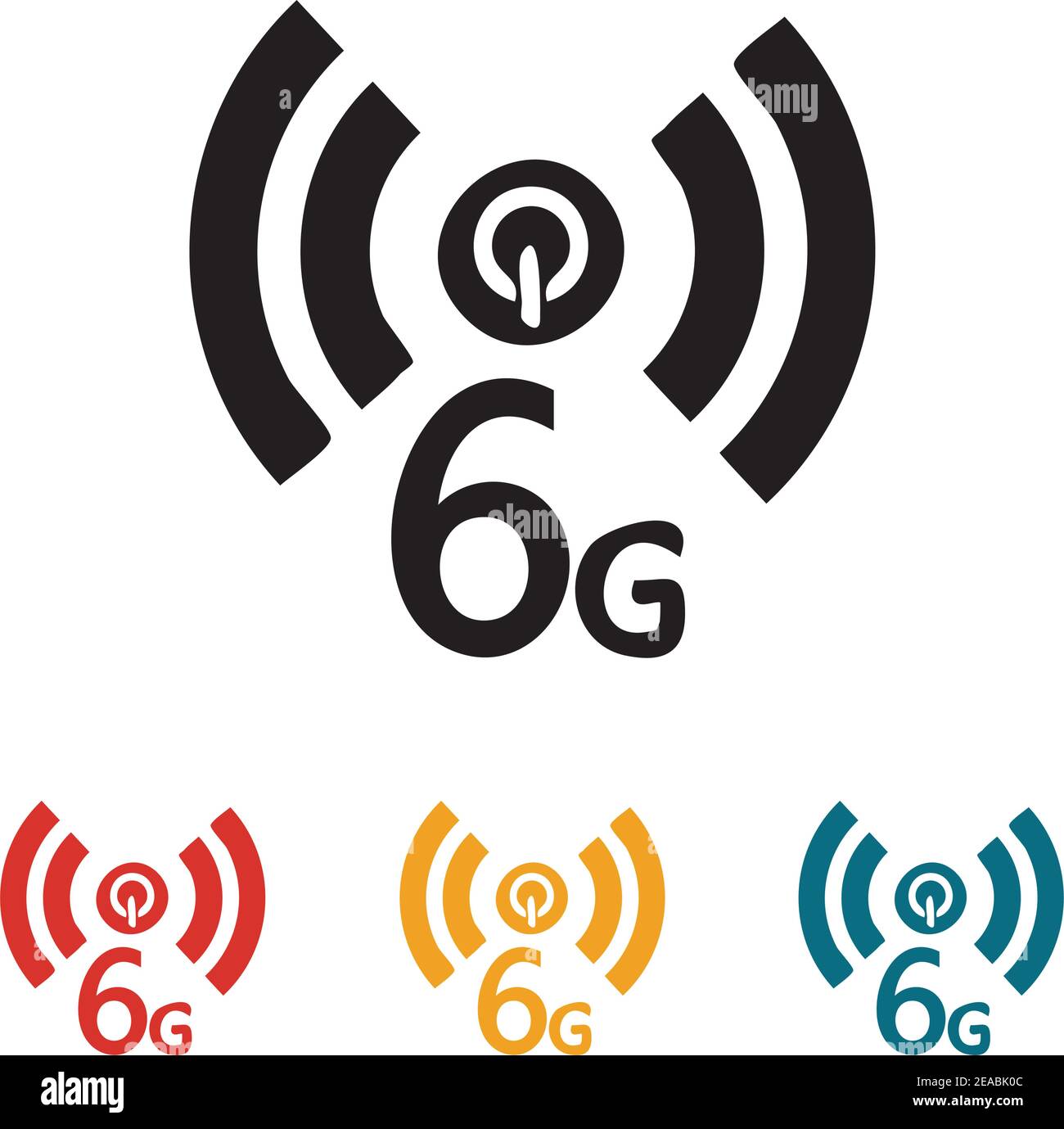 6g internet icon. icon for mobile phone or smart device.6th generation ...