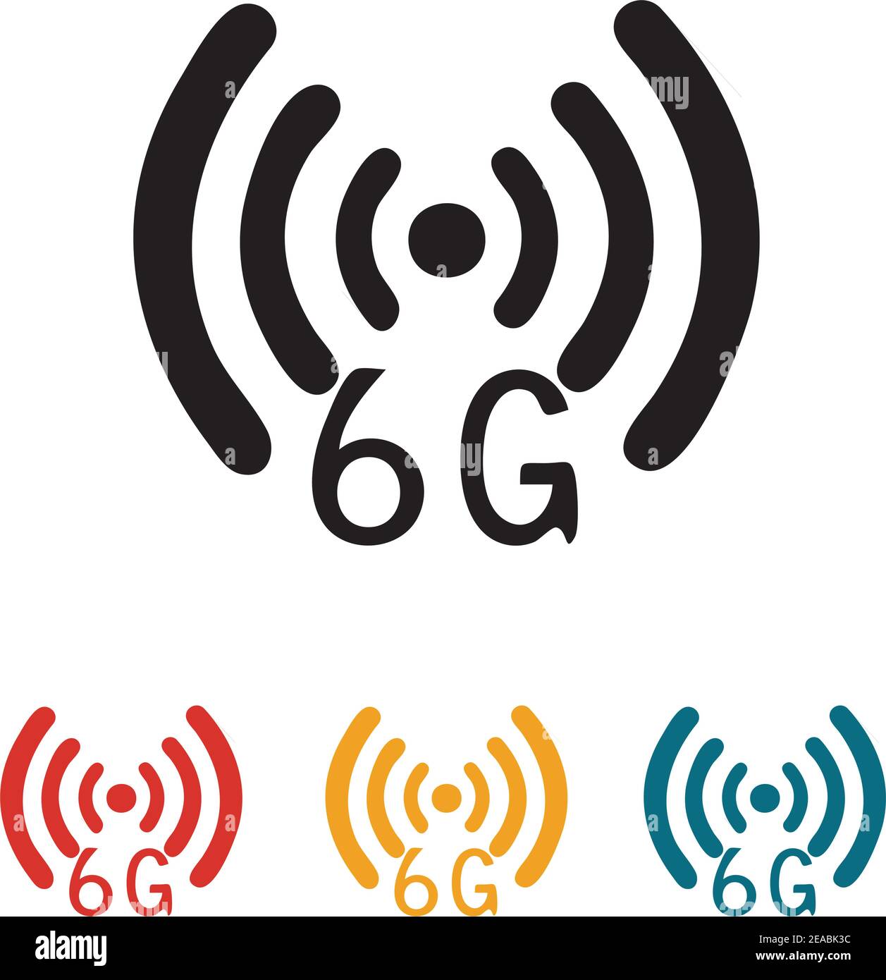 6g internet icon. icon for mobile phone or smart device.6th generation of internet 6G Stock ...