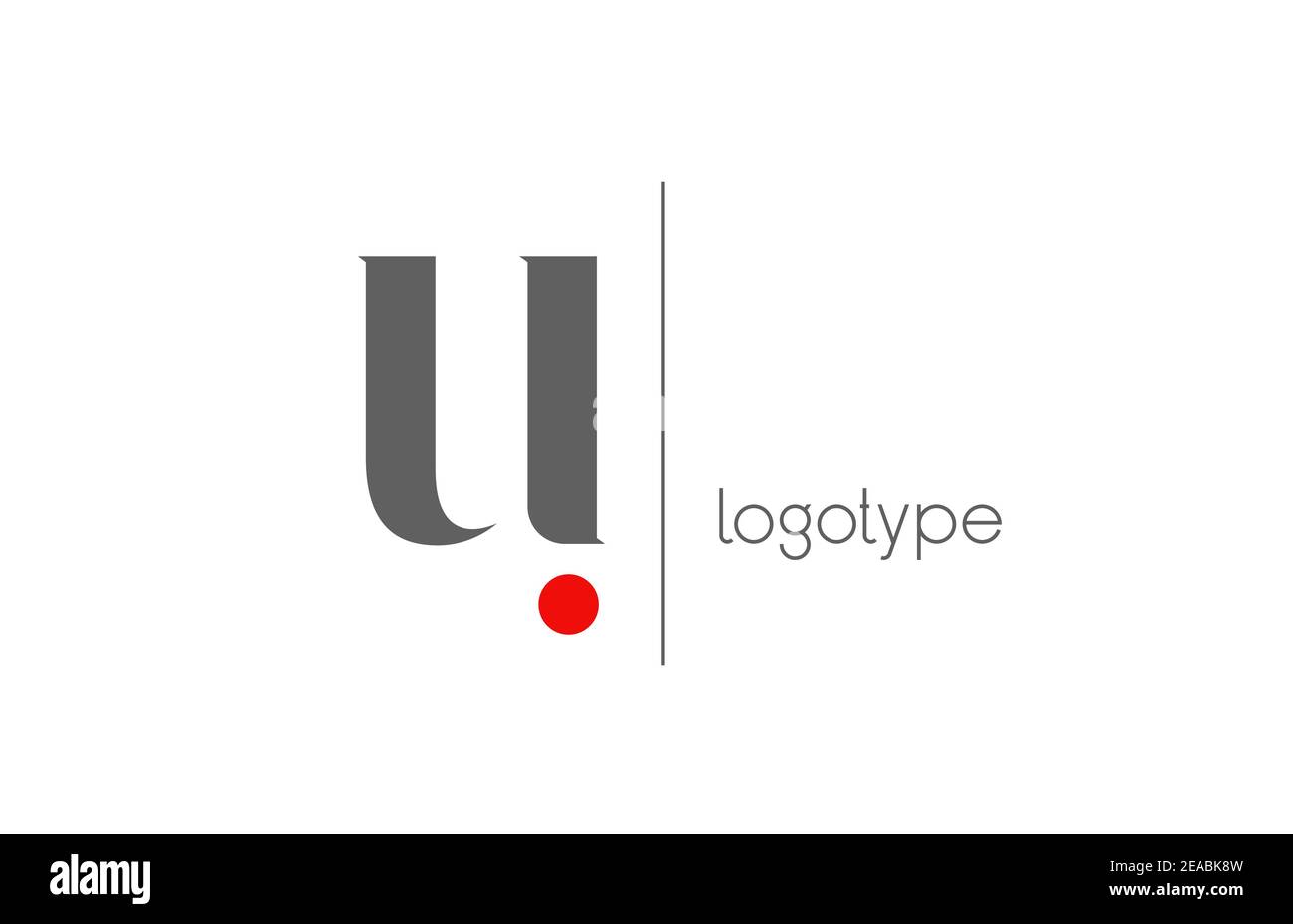 U red white grey unique alphabet letter logo for business. Creative ...