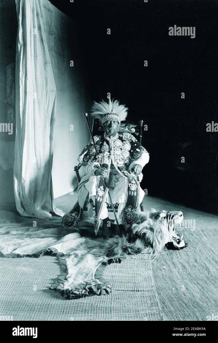 Negusa Nagast Menelik II Emperor of Ethiopia Stock Photo - Alamy