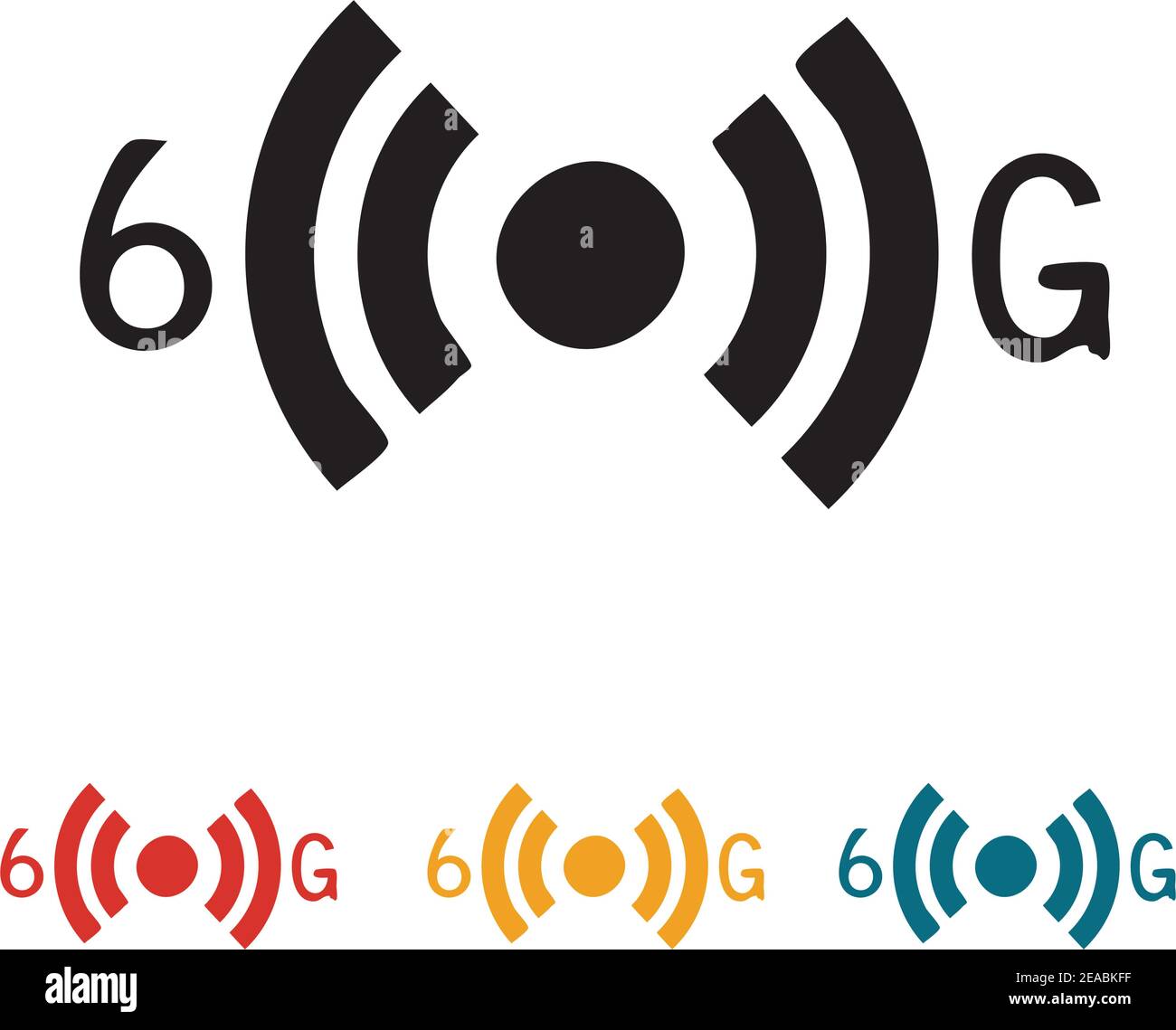 6g internet icon. icon for mobile phone or smart device.6th generation ...