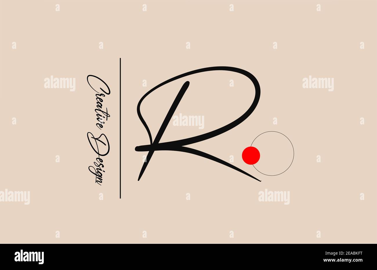 R alphabet letter logo for business. Elegant creative font for ...