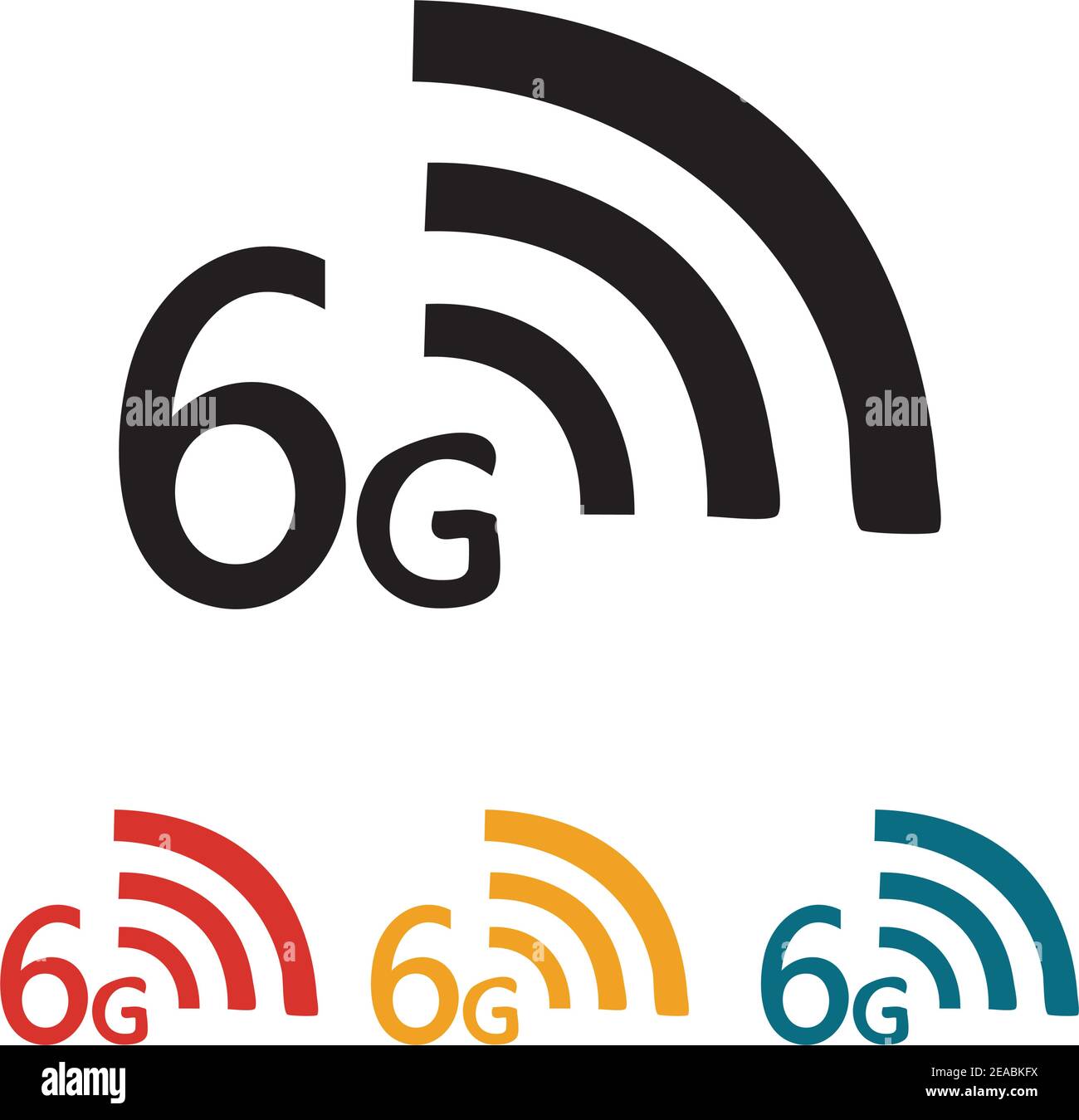 6g internet icon. icon for mobile phone or smart device.6th generation of internet 6G Stock ...