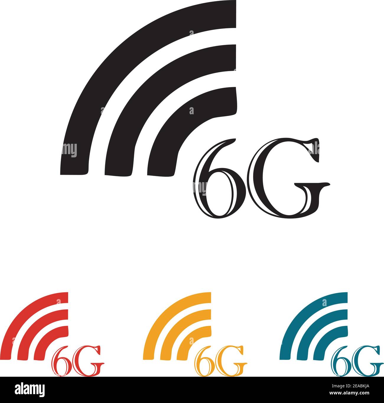 6g internet icon. icon for mobile phone or smart device.6th generation ...