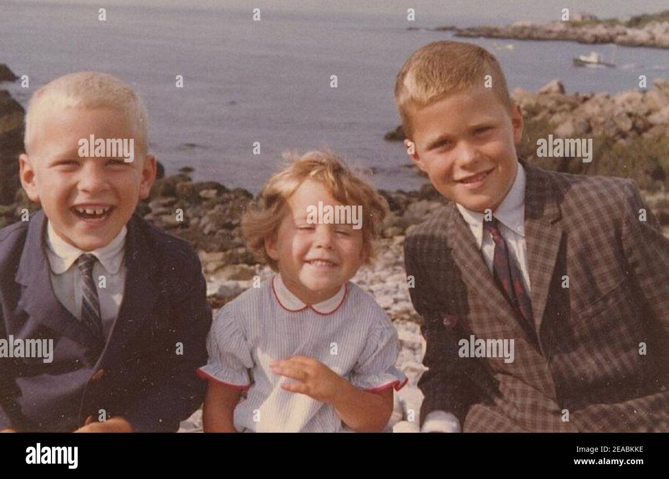 Neil, Dorothy, and Jeb Bush at Kennebunkport August 1962 Stock Photo ...