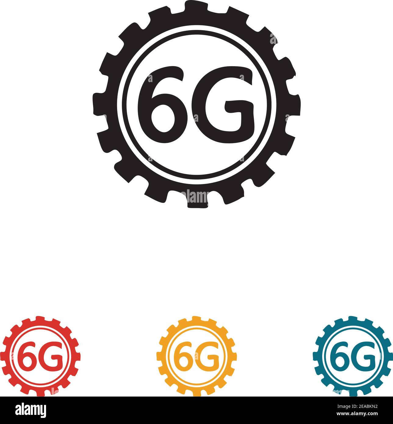 6g internet icon. icon for mobile phone or smart device.6th generation of internet 6G Stock ...