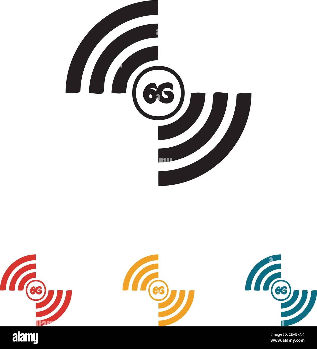 6g internet icon. icon for mobile phone or smart device.6th generation ...