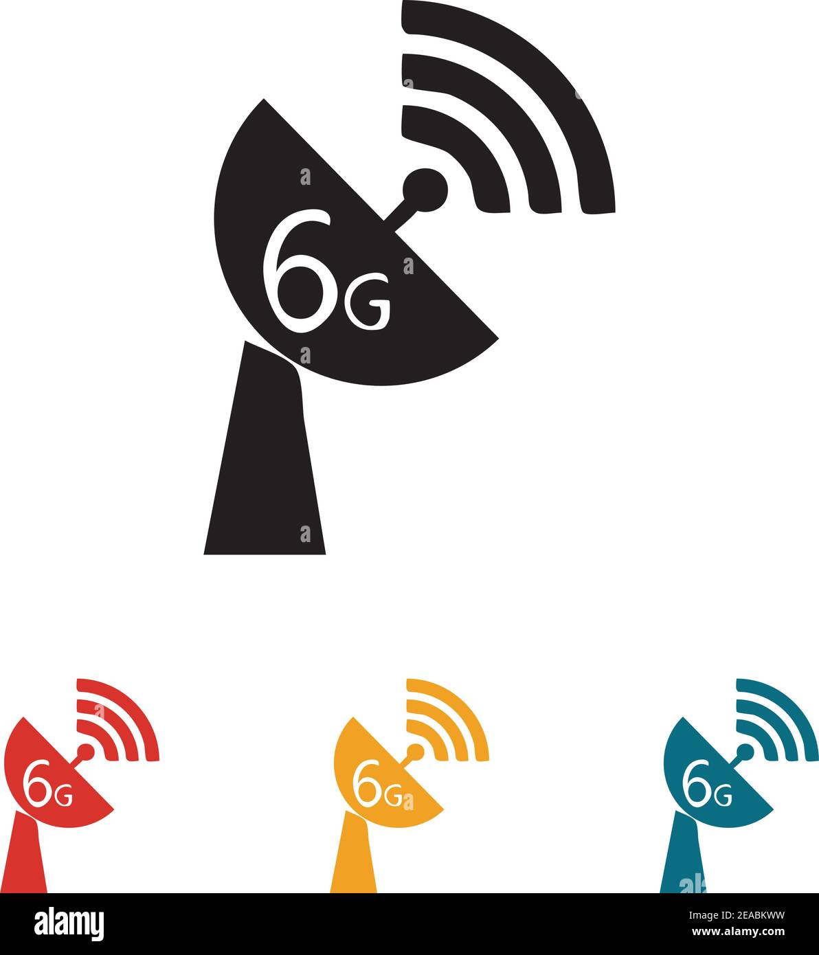 6g internet icon. icon for mobile phone or smart device.6th generation of internet 6G Stock ...