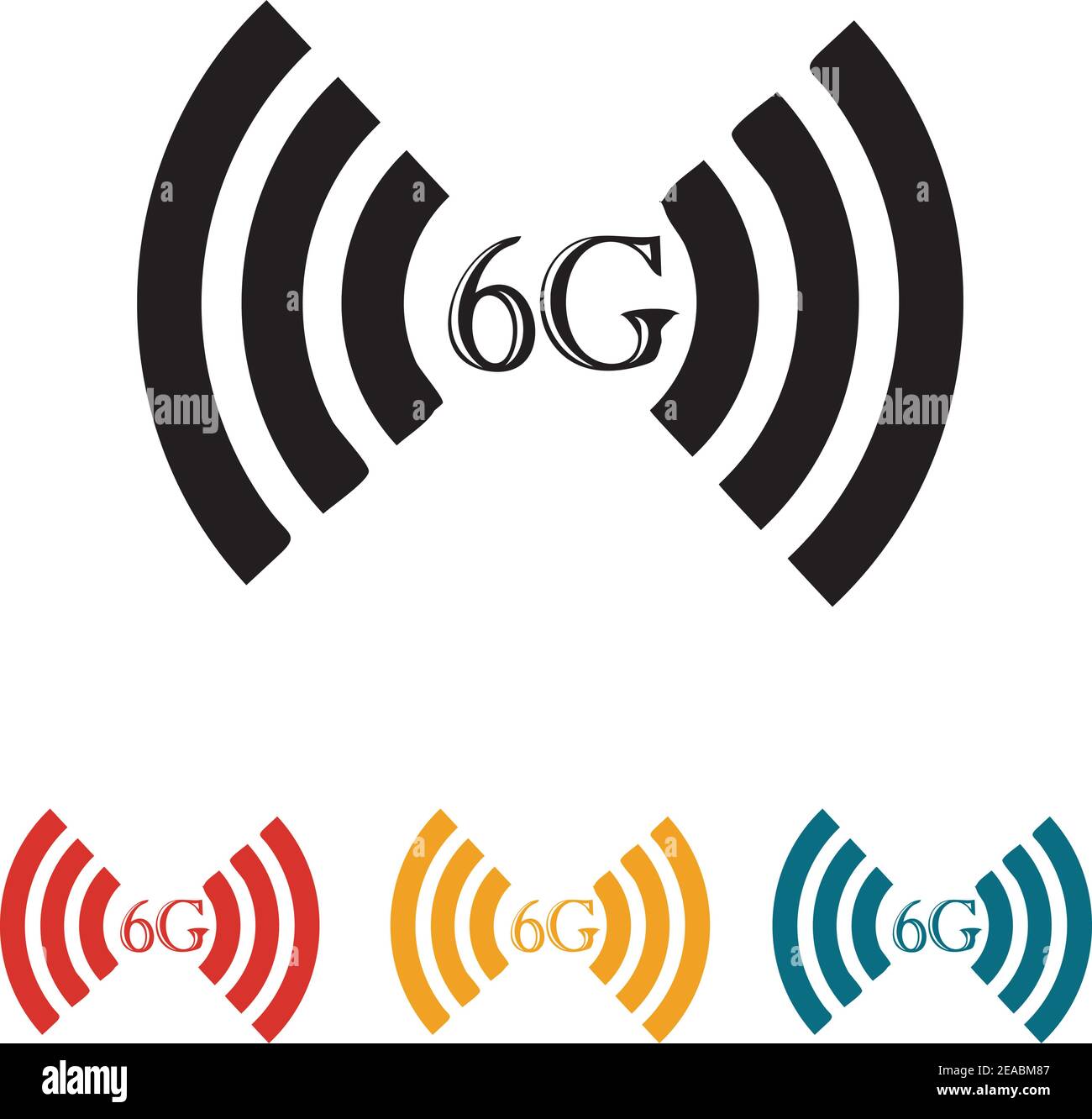 6g internet icon. icon for mobile phone or smart device.6th generation ...