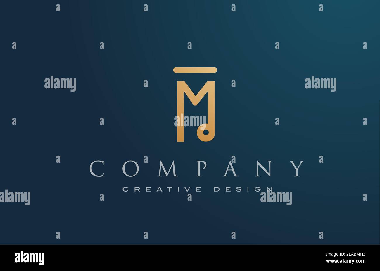 M gold golden alphabet letter logo icon design. Lettering and corporate ...