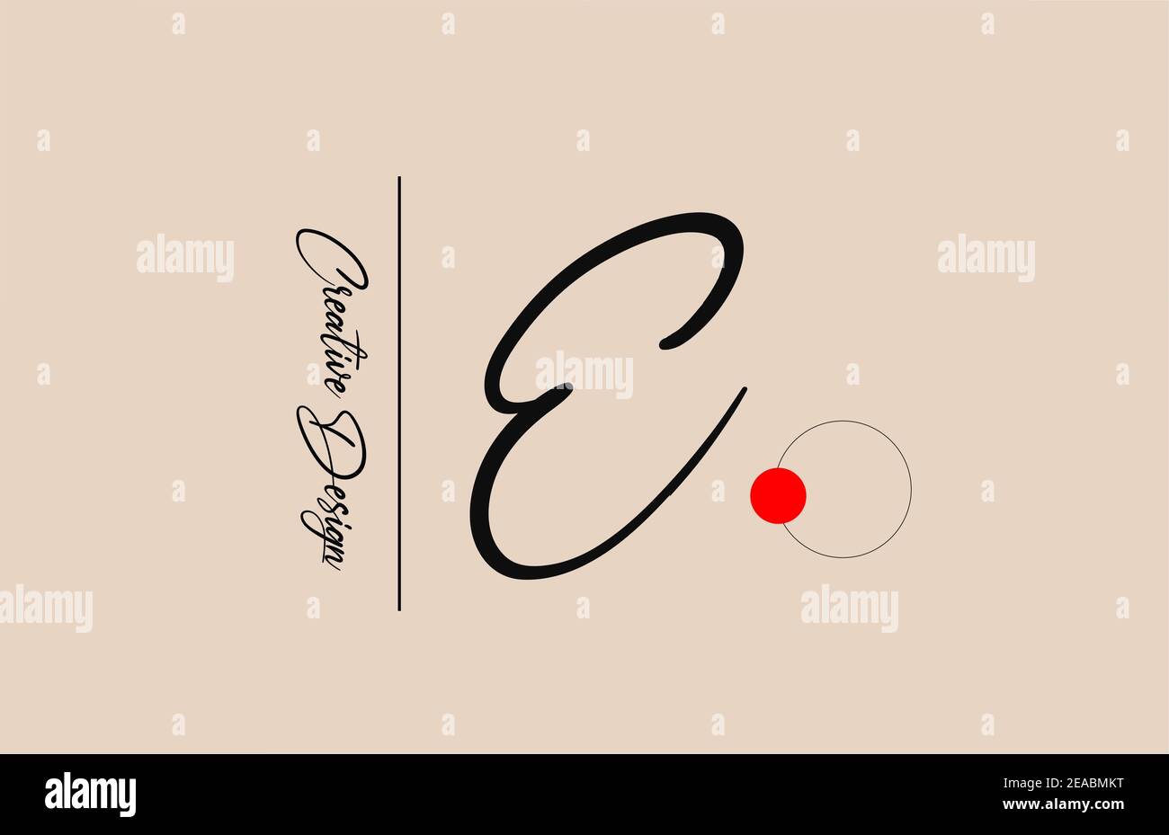 E alphabet letter logo for business. Elegant creative font for ...