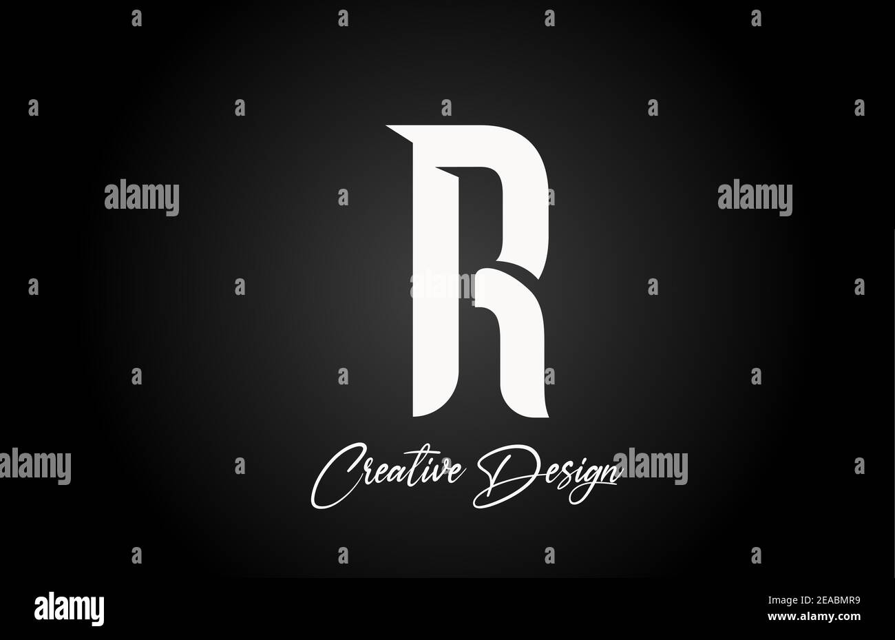 R simple alphabet letter logo icon design. Creative and elegant ...