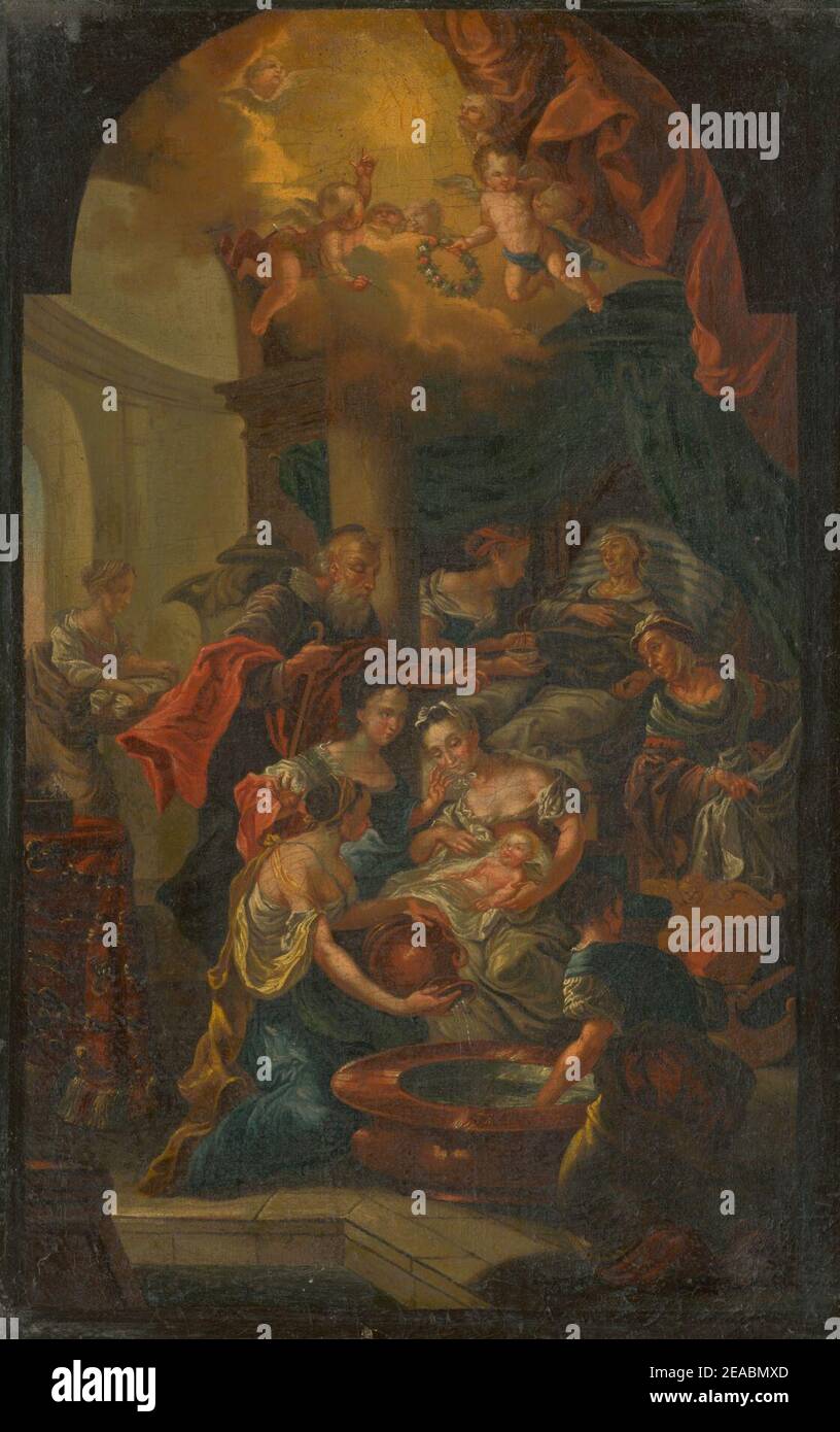 Nemecký maliar z 3. tretiny 18. storočia - Birth of Saint John Stock ...