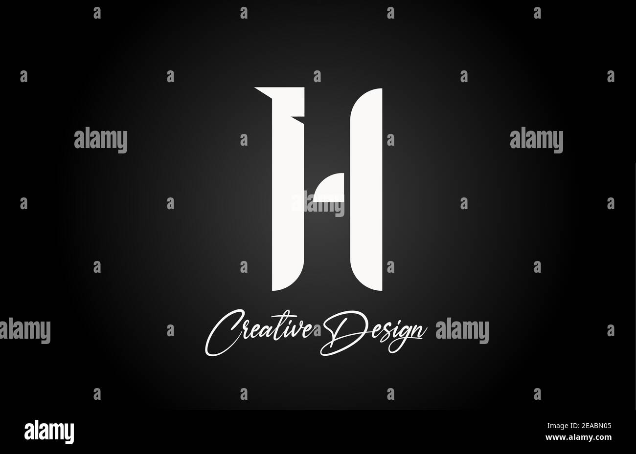 H simple alphabet letter logo icon design. Creative and elegant ...