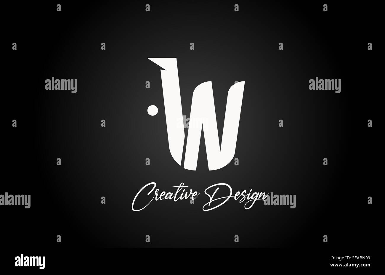 W simple alphabet letter logo icon design. Creative and elegant ...