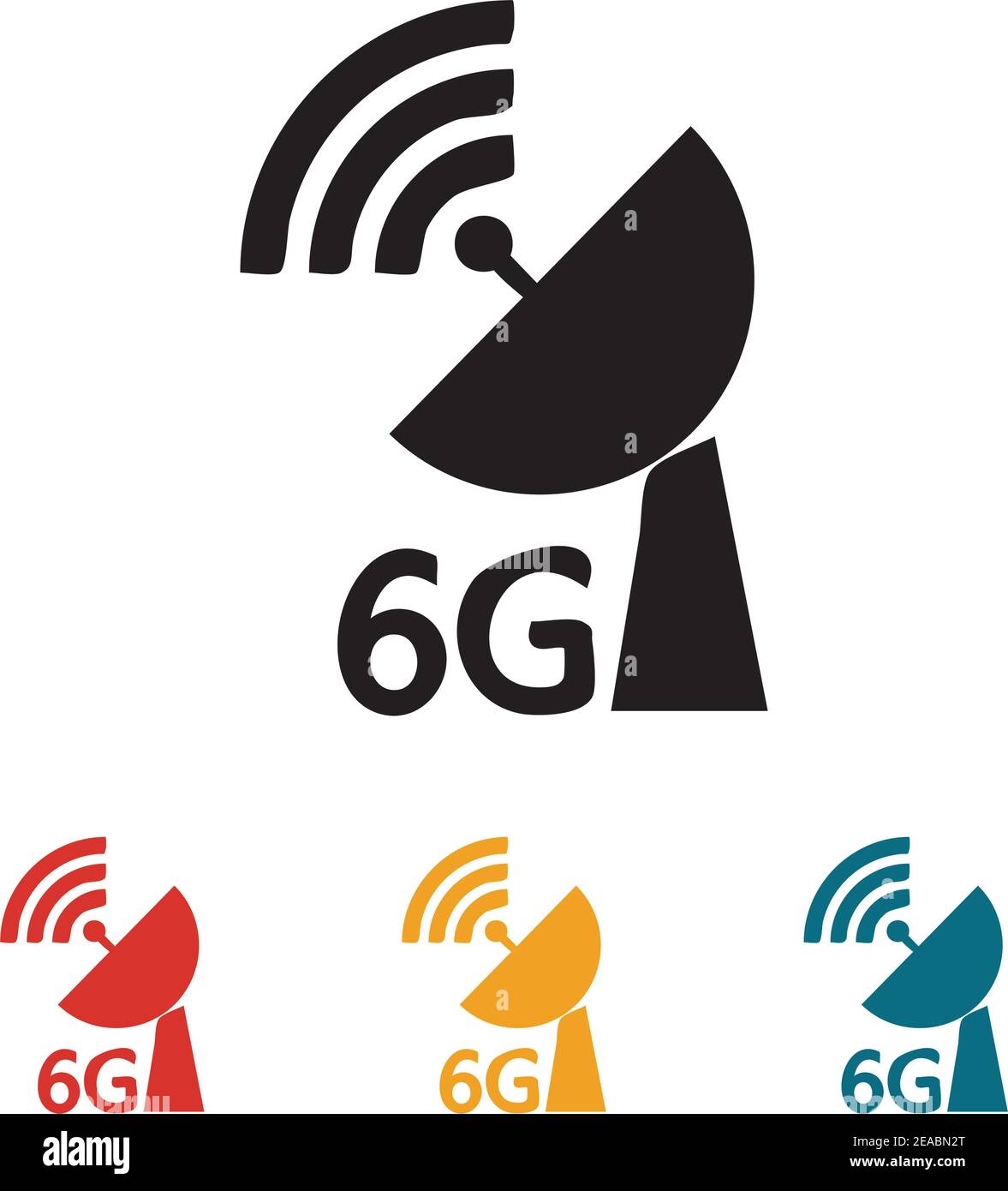 6g internet icon. icon for mobile phone or smart device.6th generation of internet 6G Stock ...