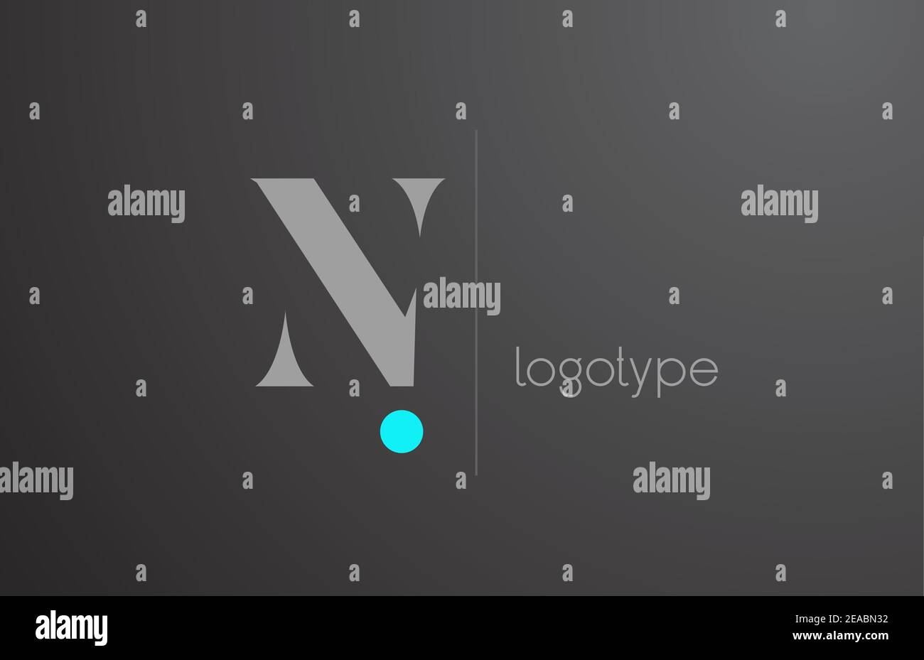 N grey alphabet letter logo for business. Unique corporate identity and ...