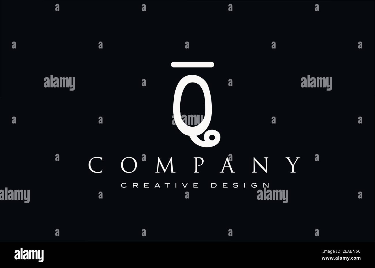Q alphabet letter logo icon. Black and white Design for lettering and ...