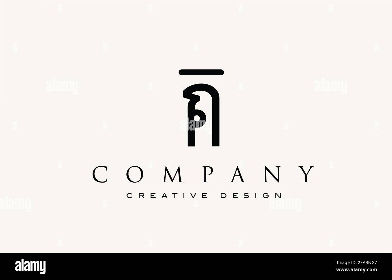 A vintage abstract alphabet letter logo icon. Design for lettering and ...