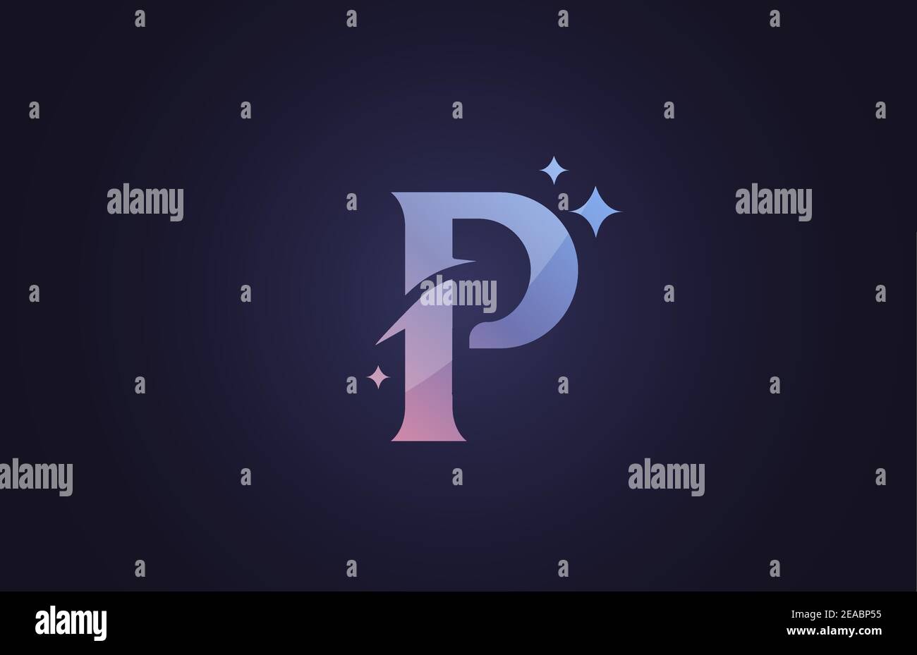 P beautiful alphabet letter logo for business and company in gradient ...
