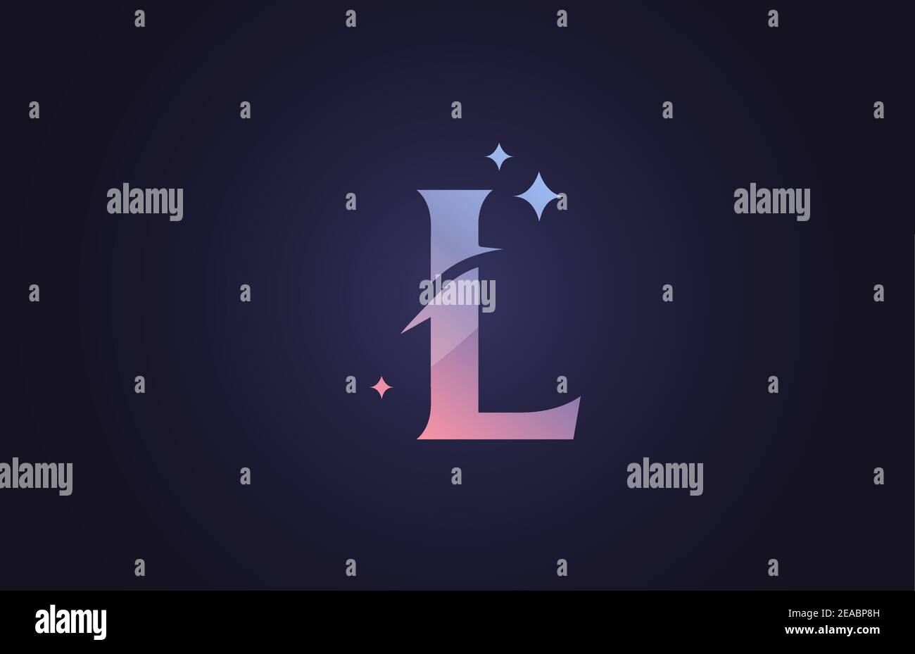 L beautiful alphabet letter logo for business and company in gradient ...