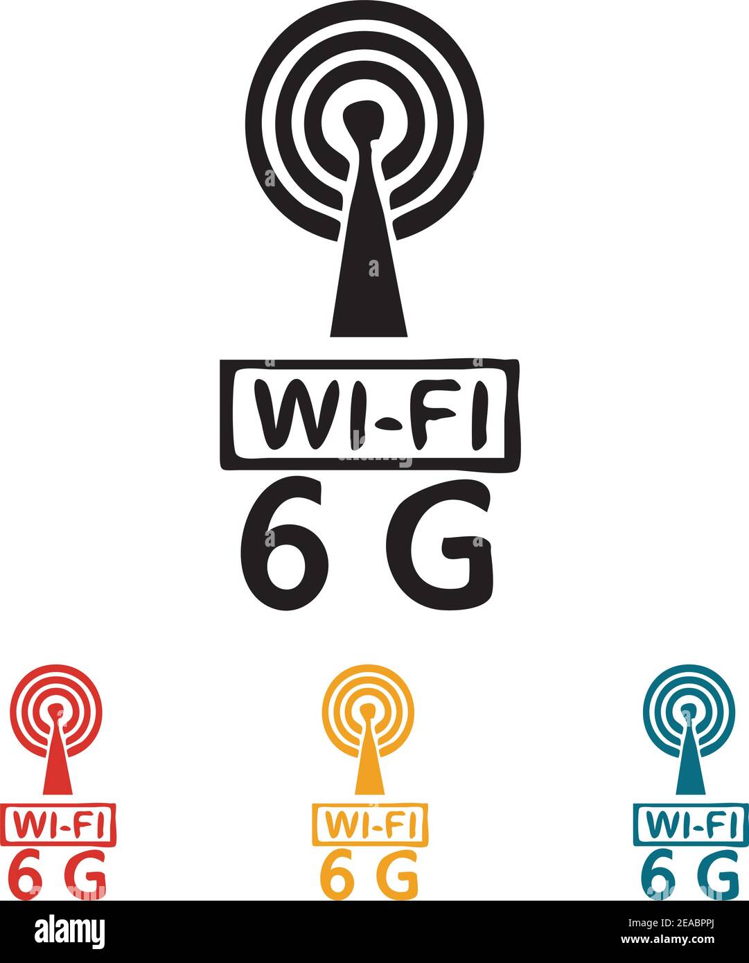 6g internet icon. icon for mobile phone or smart device.6th generation ...