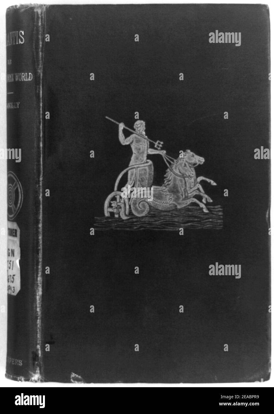 Neptune in chariot holding a three-pronged spear Stock Photo - Alamy