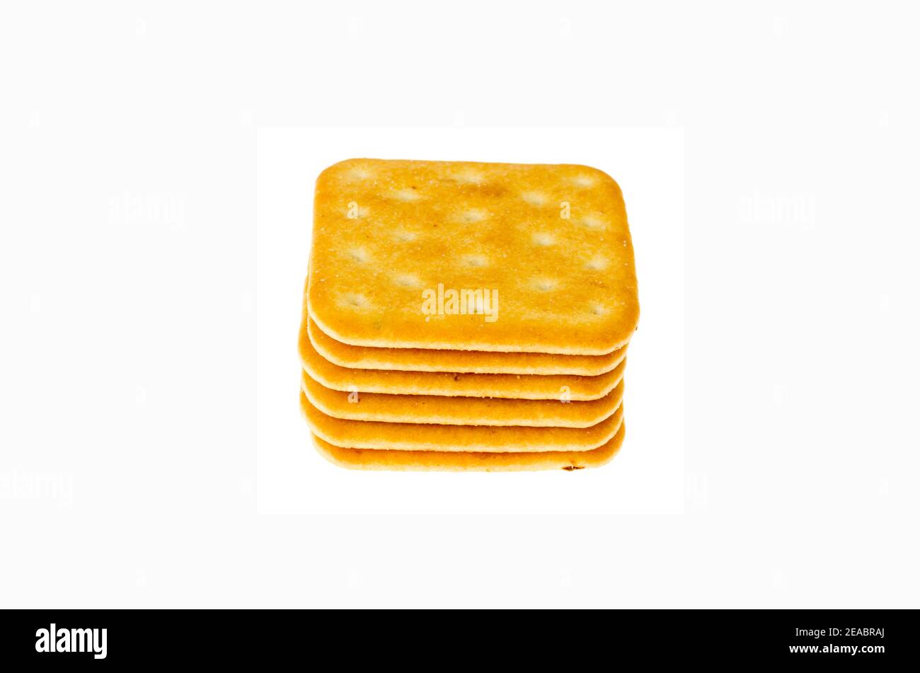 Delicious golden salt cracker cookies isolated on white background ...