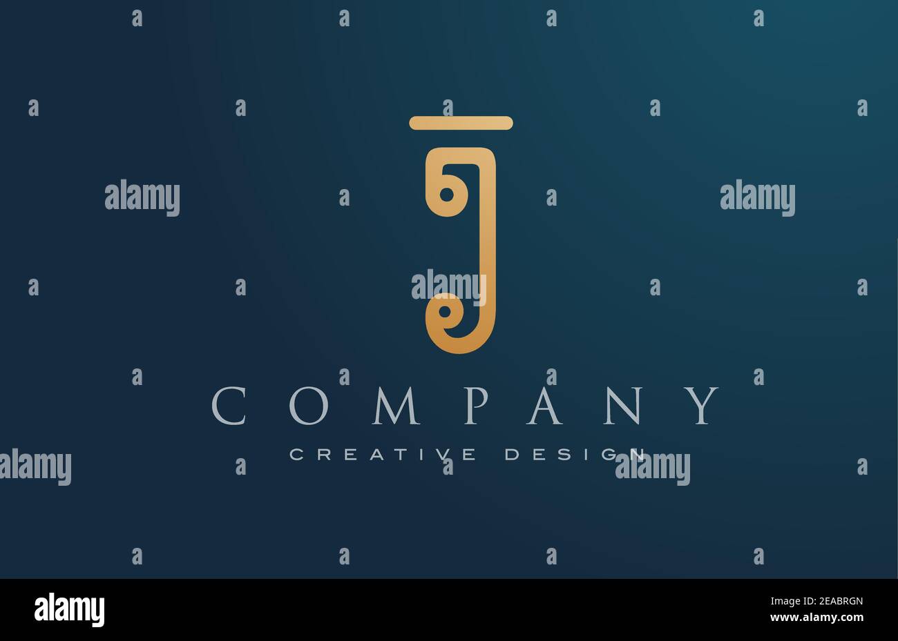 J gold golden alphabet letter logo icon design. Lettering and corporate ...