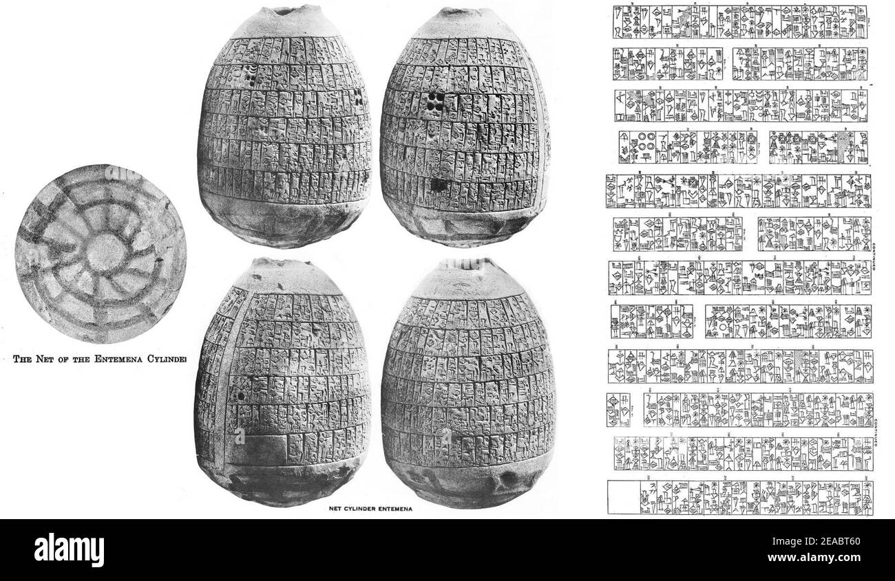 Net cylinder of Entemena Stock Photo - Alamy