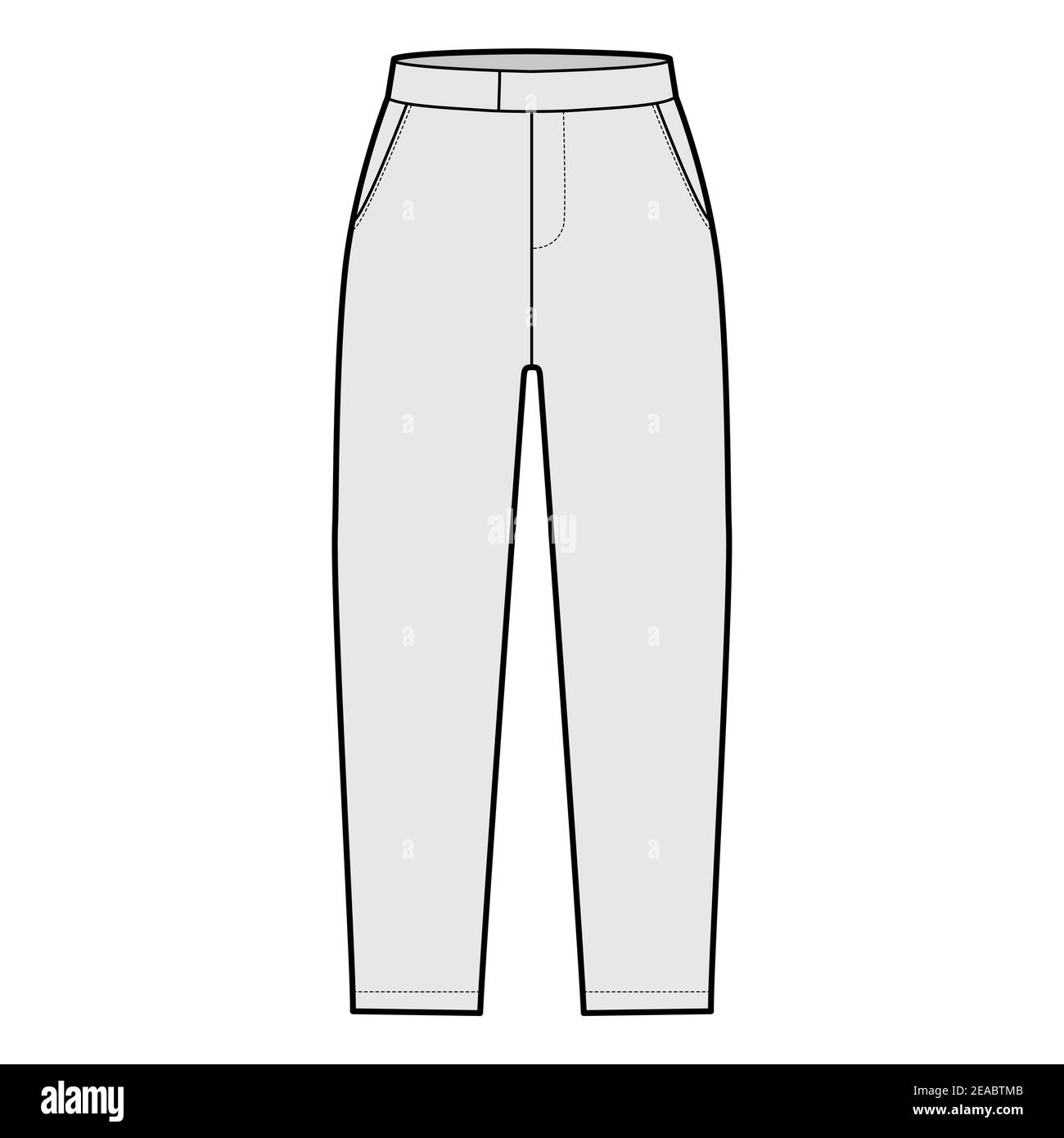 High waist jeans Stock Vector Images - Alamy