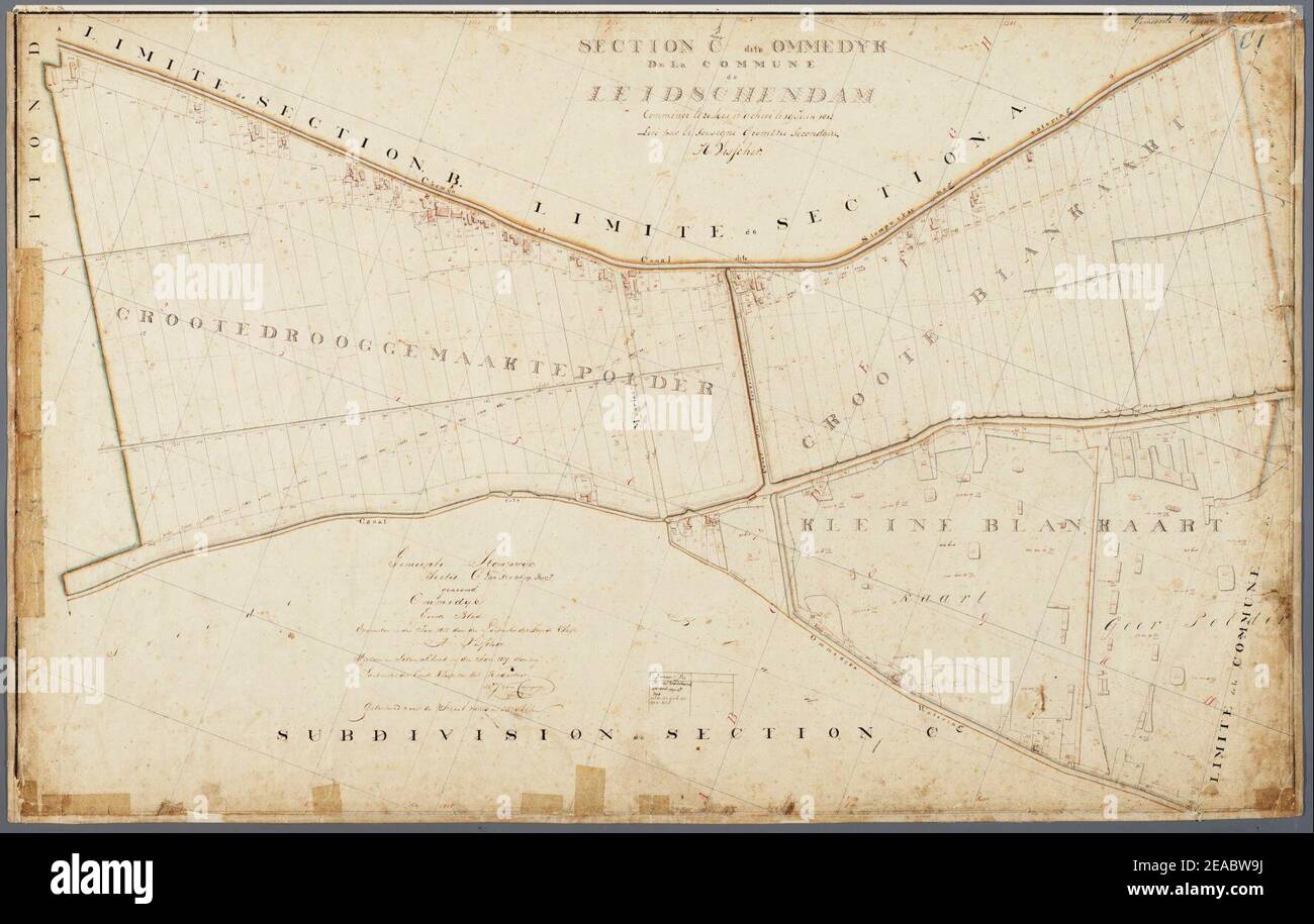 Netherlands, Stompwijk, Polder map from 1812-1819 (1 Stock Photo - Alamy